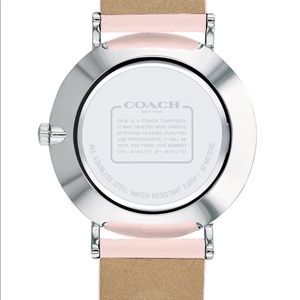 Coach | Accessories | Coach Pink Leather Strap Tea Rose Watch New ...